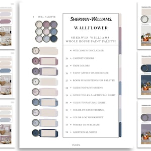 Sherwin Williams Whole House Paint Palette: Wallflower Color Set (PDF ...