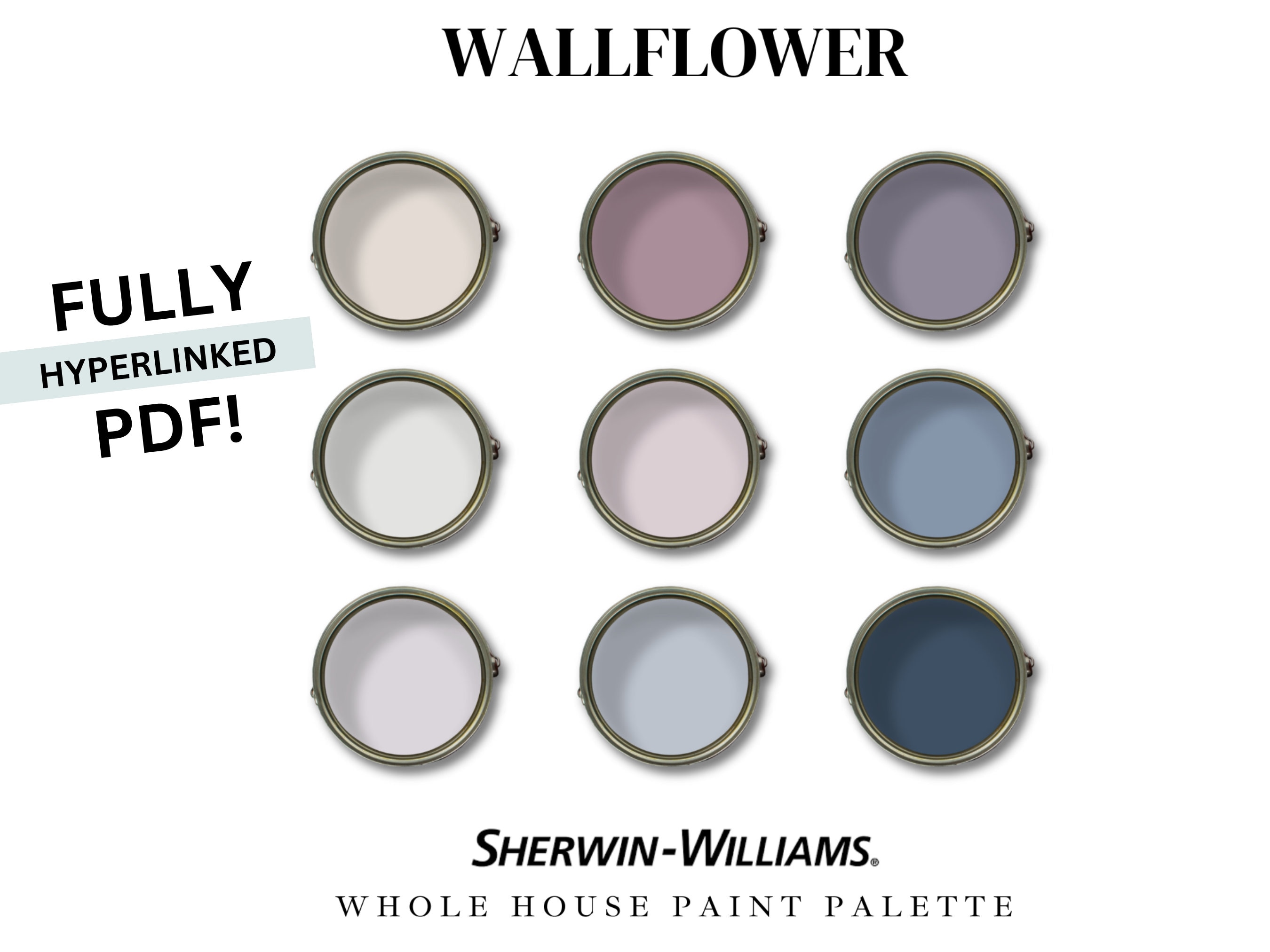 Sherwin Williams Whole House Paint Palette: Wallflower Color Set (PDF ...