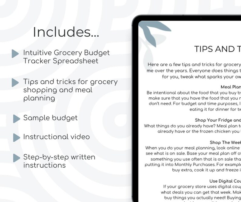 The Grocery Budget Tracker Google Sheet Template - Etsy Australia