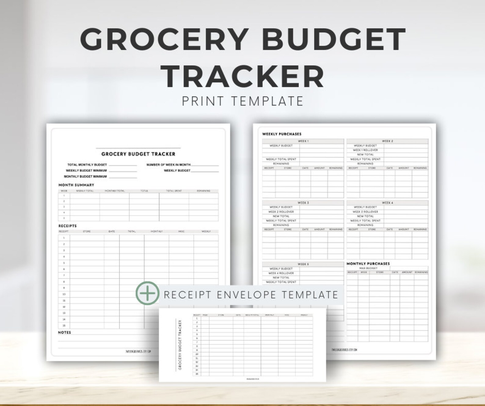 The Grocery Budget Tracker Print Template - Etsy