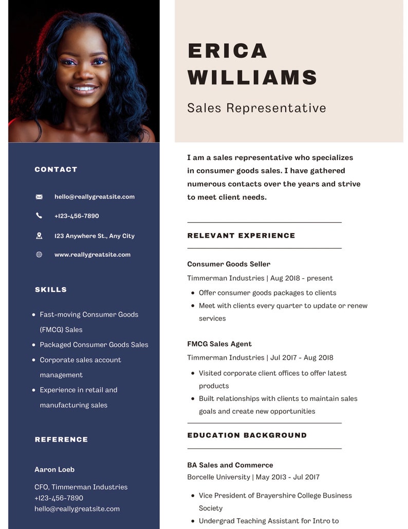 Professional Resume Template, Make a Lasting Impression With Our Eye ...