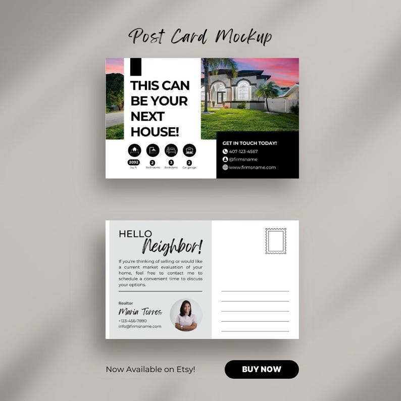 Luxury Real Estate Postcard Templates – 10 Fronts & 3 Backs – Canva ...