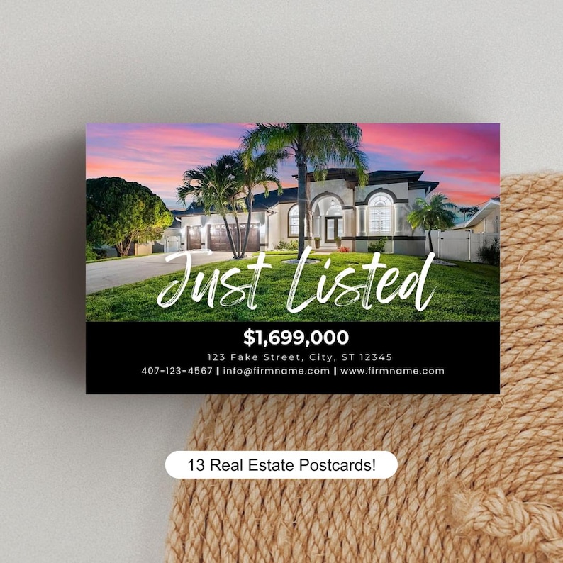 Luxury Real Estate Postcard Templates – 10 Fronts & 3 Backs – Canva ...