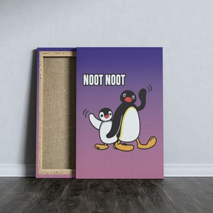 Noot Noot Pingu Poster Funny Pinguin Funny Memes Funny Present Meme ...