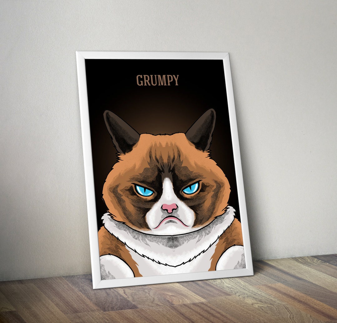 Funny Grumpy Cat Meme Poster Funny Memes Funny Present Meme Poster ...