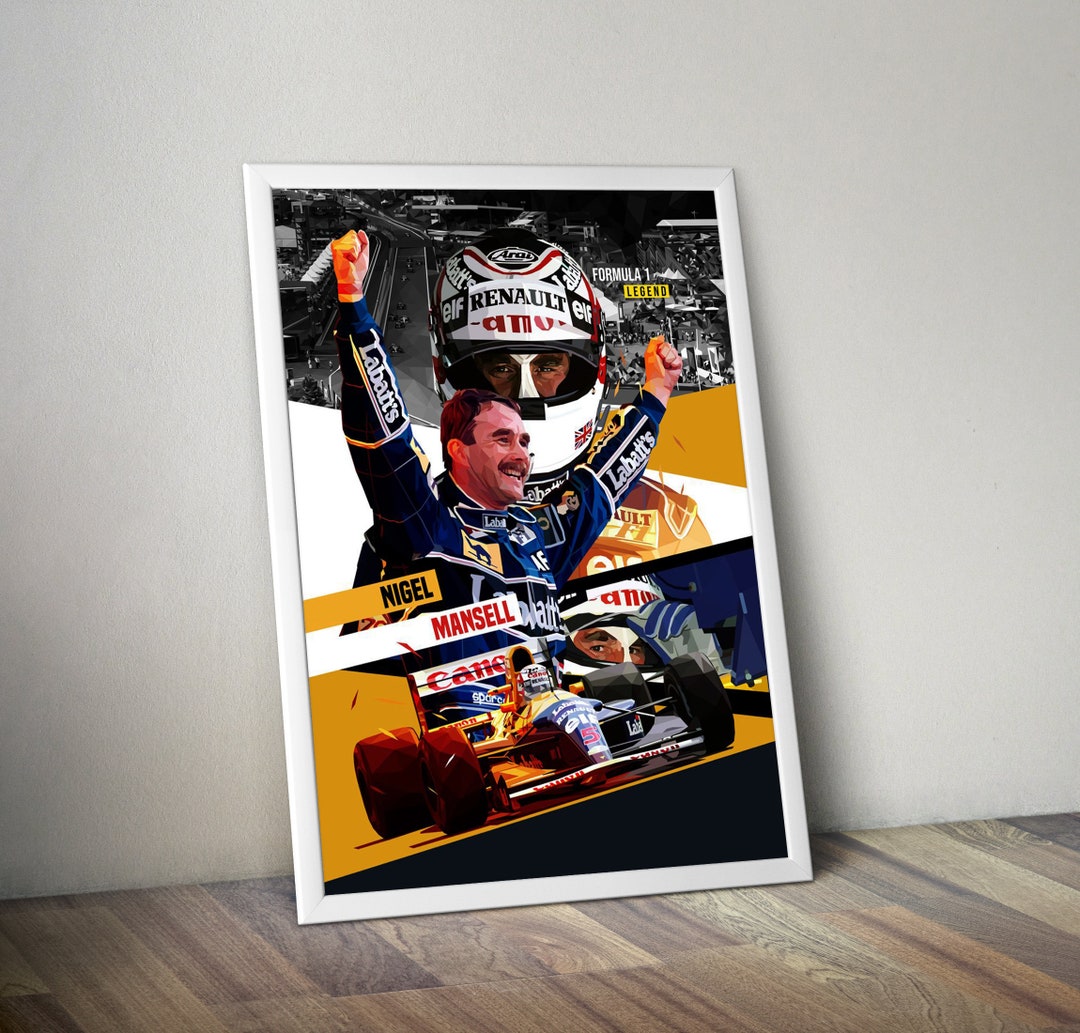 Nigel Mansell Poster F1 Posterf1 Car Poster F1 Carformula - Etsy