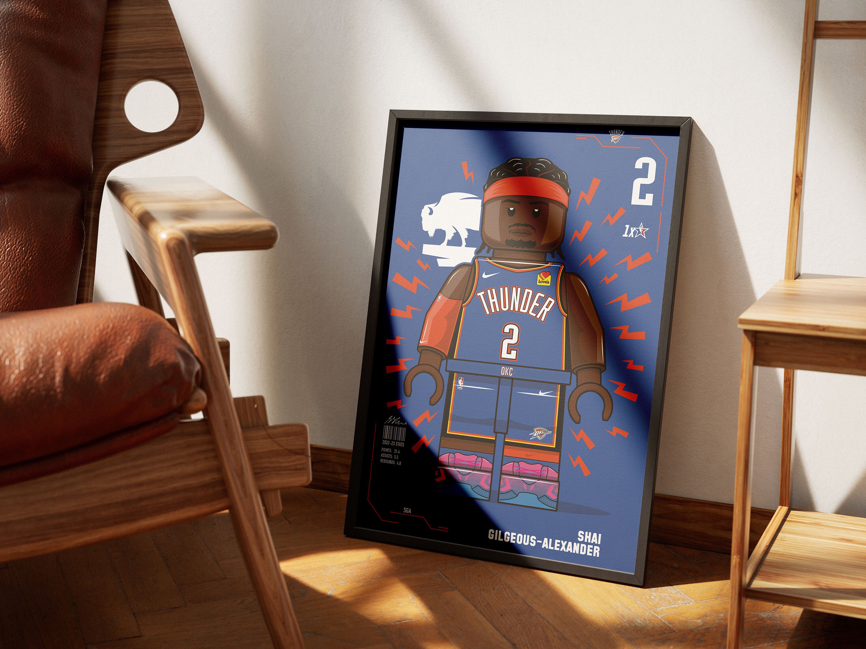 Shai Gilgeous-alexander Poster for Sports Fan Basketball Poster NBA ...