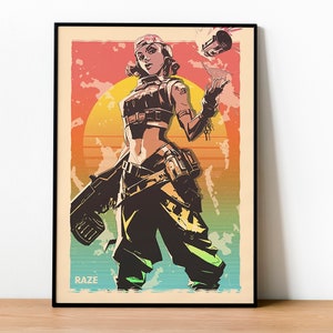 Raze Valorant Poster Valorant Valorant Poster Gamer Room Decor Gift for ...