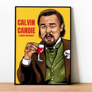 Leo Meme Poster Calvin Candie Memes Funny Present Meme Poster Funny ...