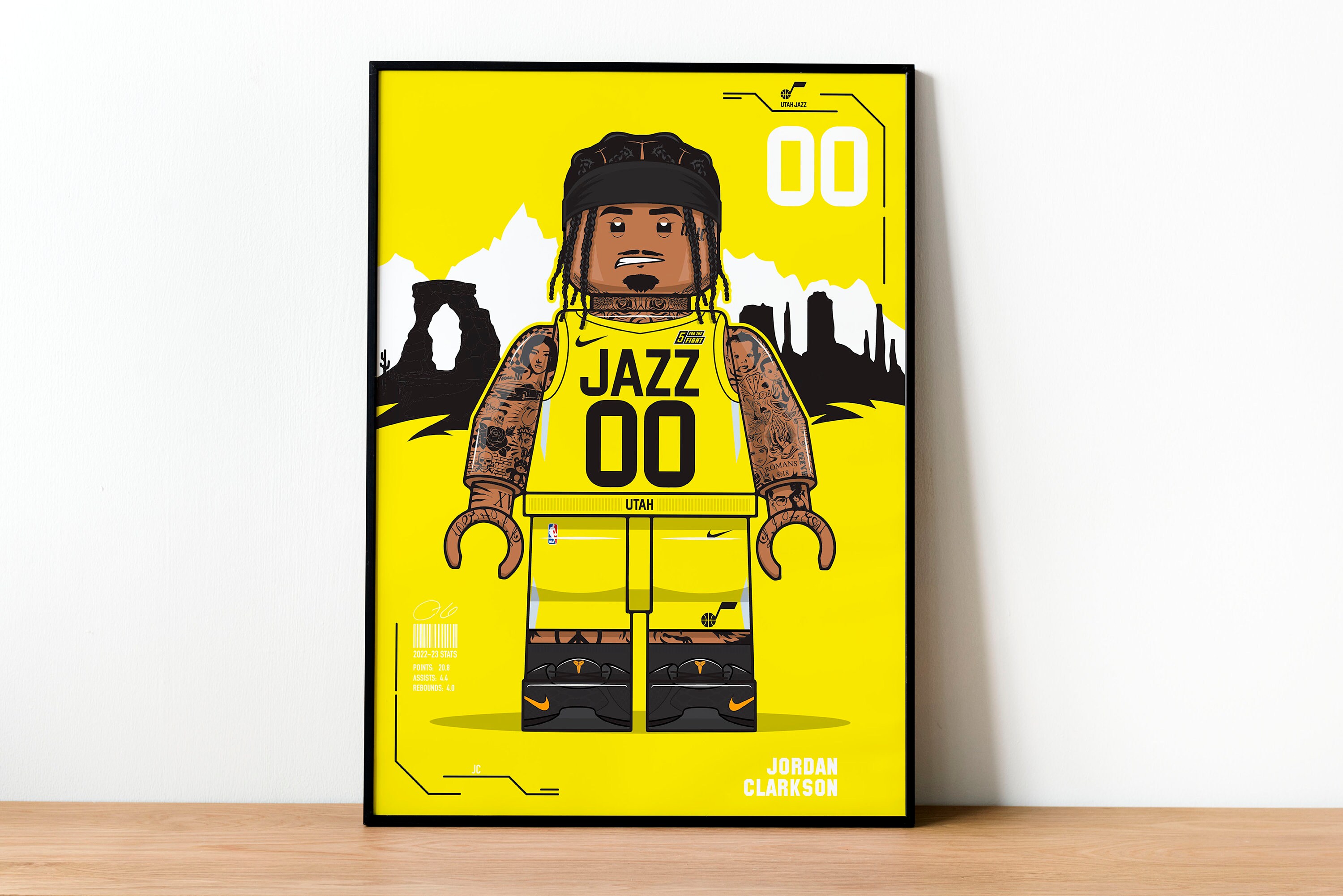 Jordan Clarkson Poster for Sports Fan Basketball Poster NBA Poster Wall ...