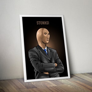 Stonks Meme Poster Funny Memes Funny Present Meme Poster Funny Poster ...