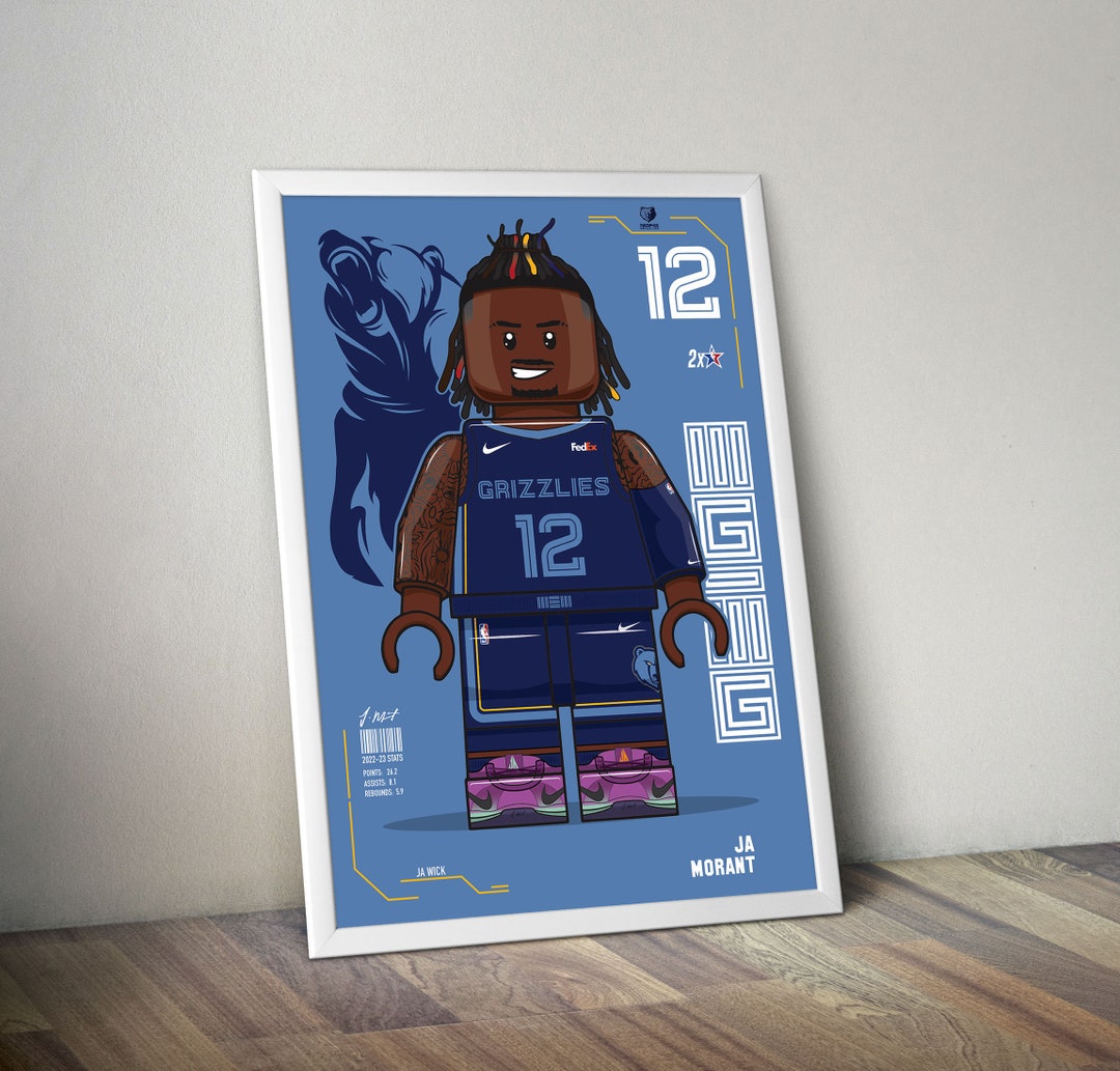 Ja Morant Poster for Sports Fan Basketball Poster NBA Poster Wall Art ...