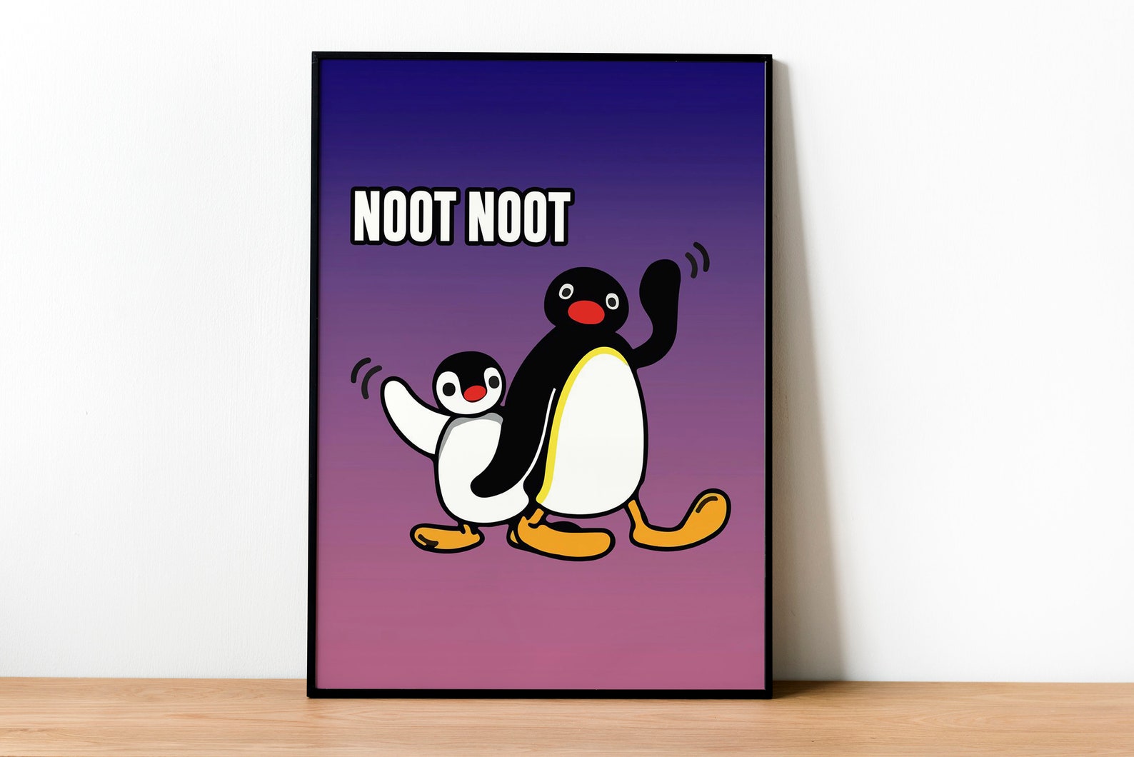 Noot Noot Pingu Poster Funny Pinguin Funny Memes Funny Present - Etsy
