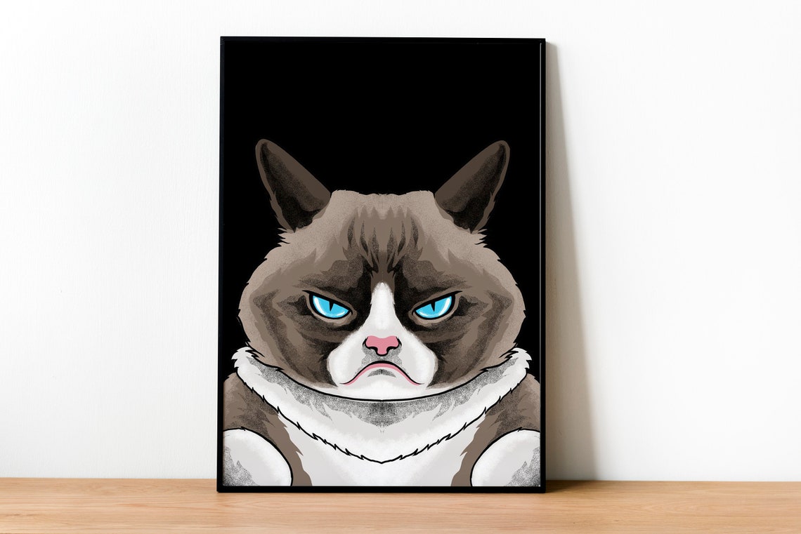 Funny Grumpy Cat Meme Poster Funny Memes Funny Present Meme - Etsy