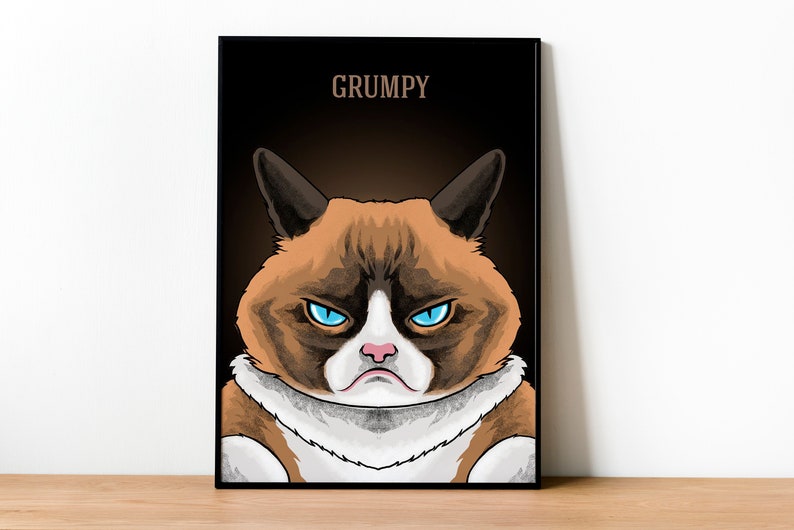 Funny Grumpy Cat Meme Poster Funny Memes Funny Present Meme - Etsy