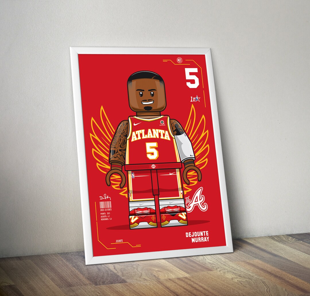 Dejounte Murray Poster Atlanta Hawks Poster Atlanta Hawks NBA Wall Art ...