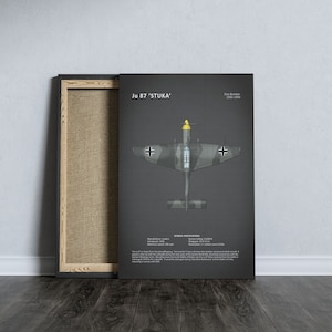 Junkers JU 87 Stuka Aircraft Poster Aviation Art Airplane Wall Decor ...