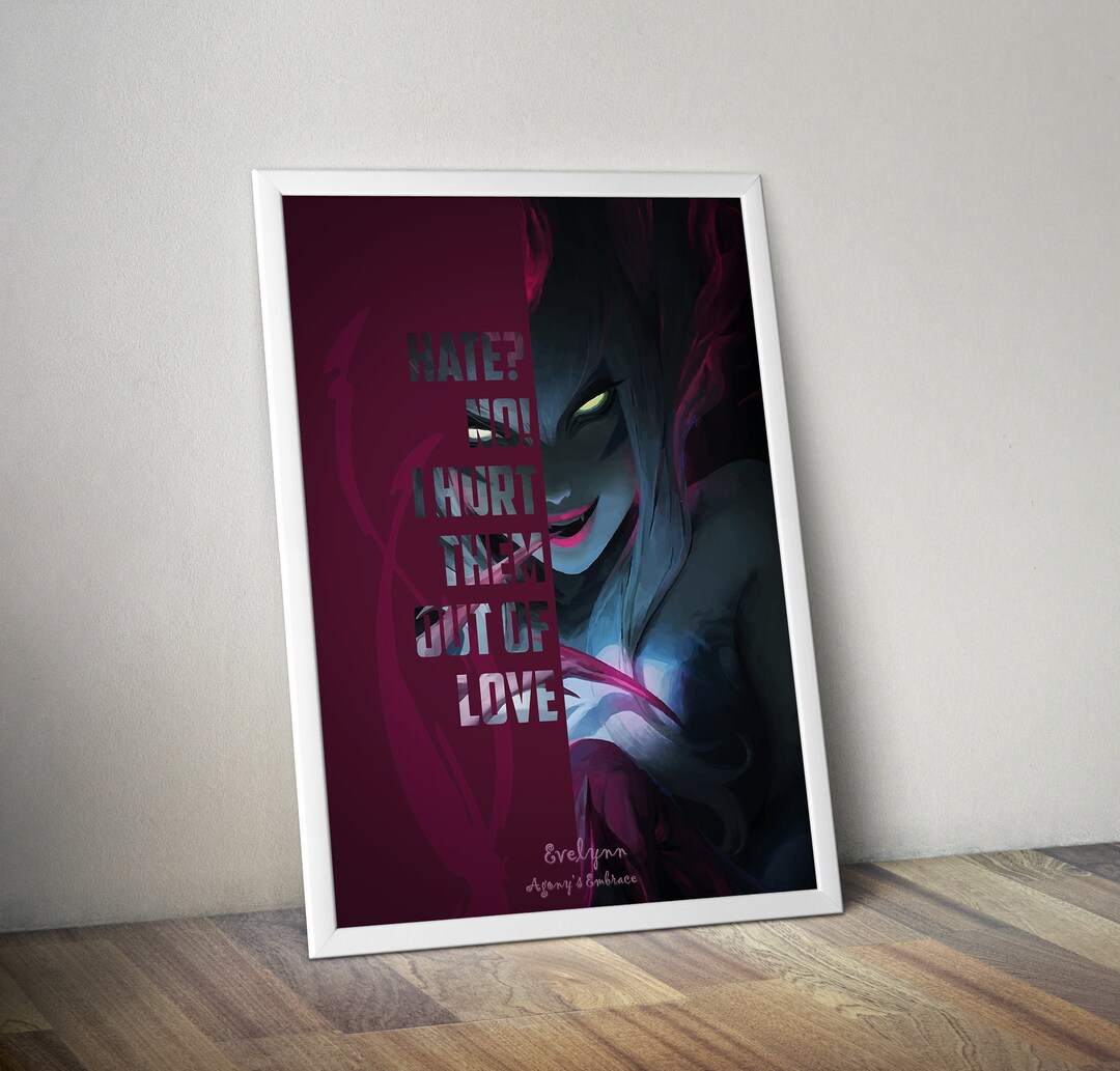 Evelynn League of Legends League of Legends Poster Lol Poster Agony's ...