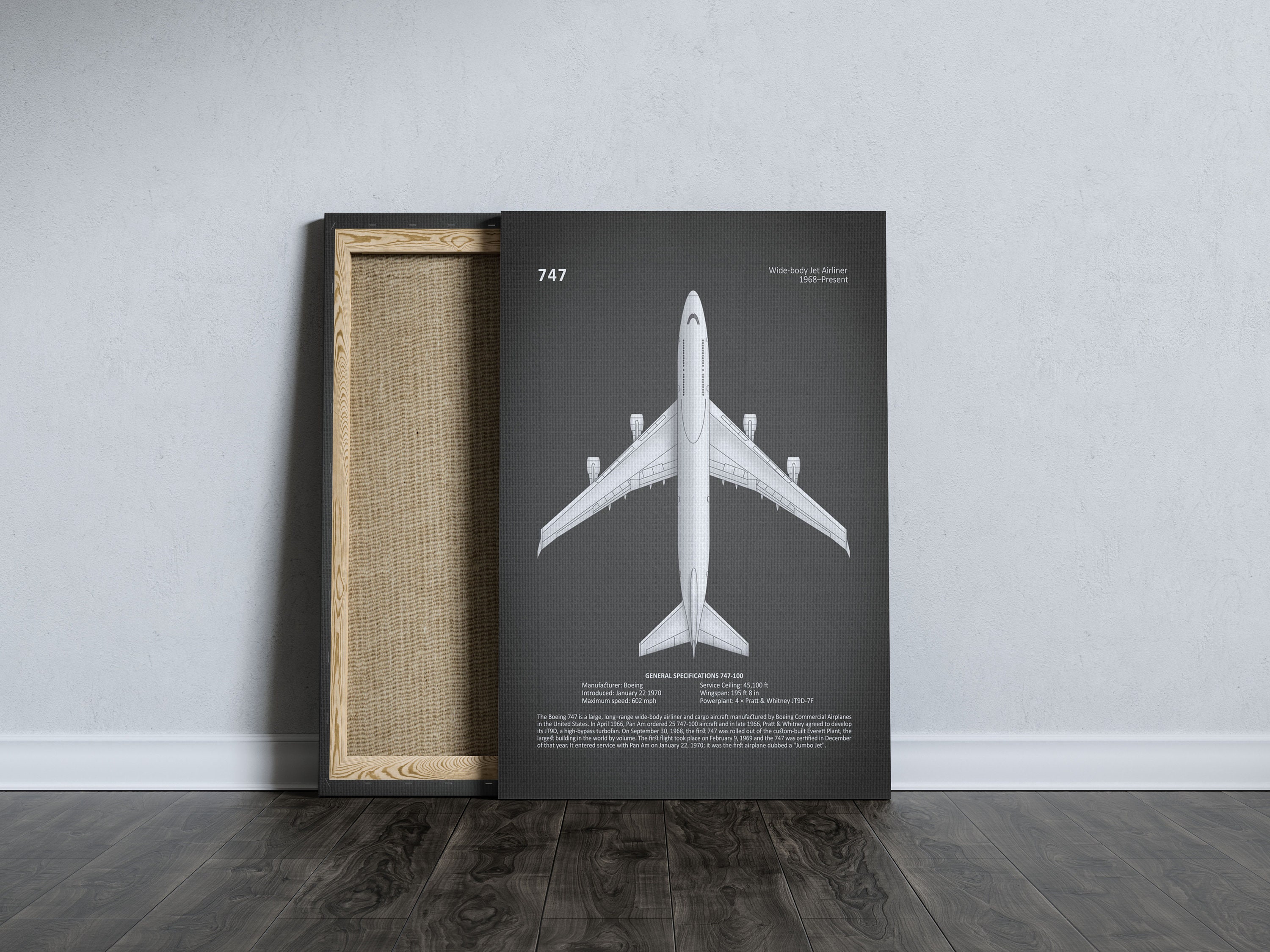 Boeing 747 Jet Airliner Poster Aircraft Poster Aviation Art - Etsy