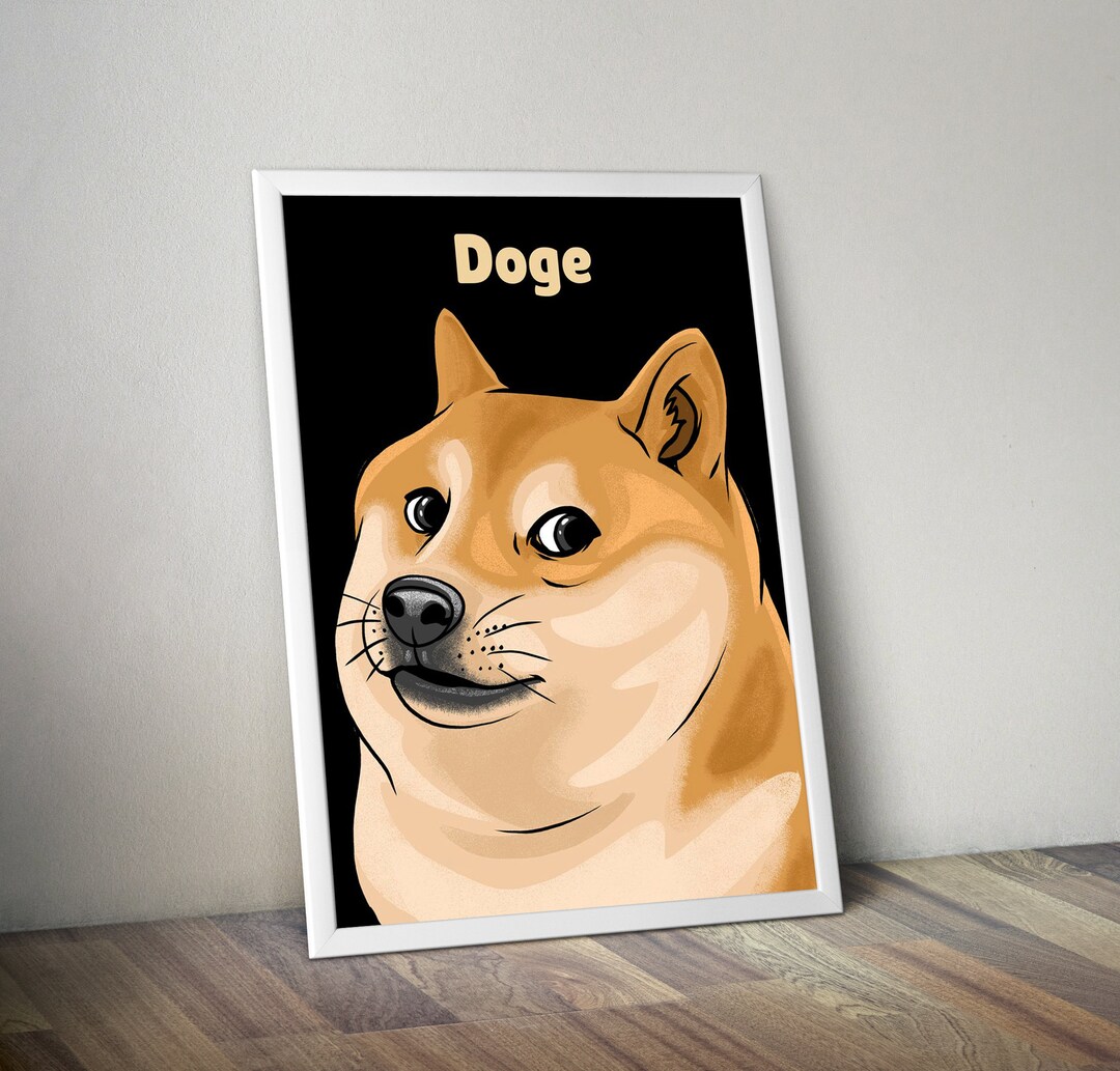 Shiba Inu Doge Funny Doge Funny Memes Funny Present Meme Poster Funny ...