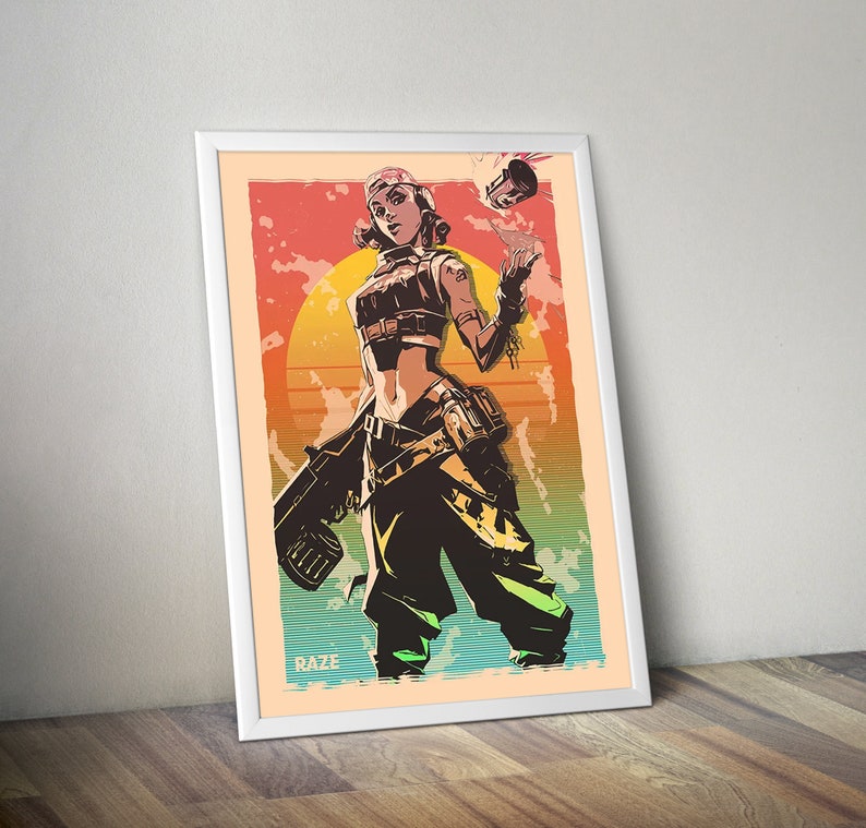 Raze Valorant Poster Valorant Valorant Poster Gamer Room Decor - Etsy