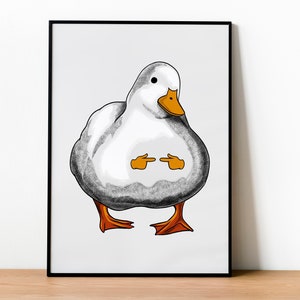 Duck Meme Poster Funny Memes Funny Present Meme Poster Funny Poster ...