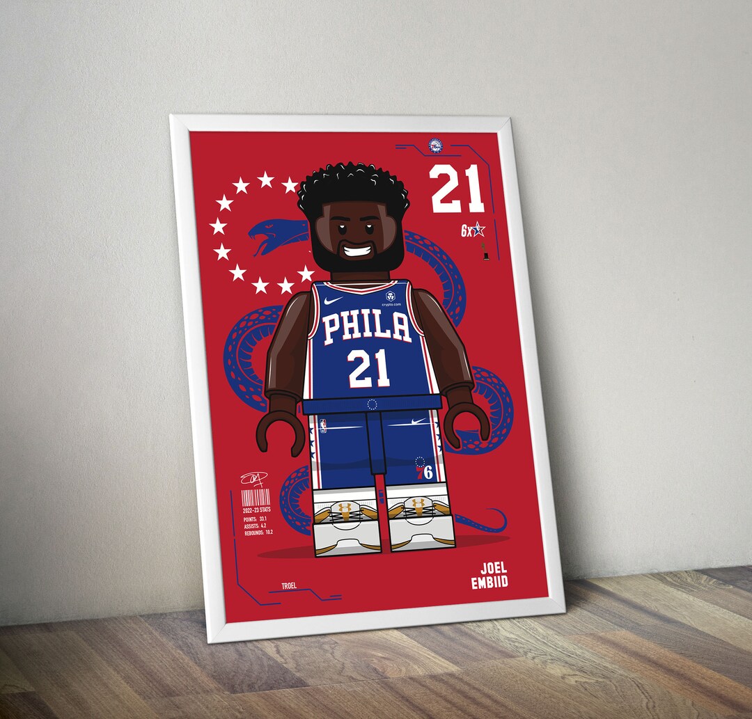Joel Embiid NBA Poster: Modern Sports Wall Art - Etsy