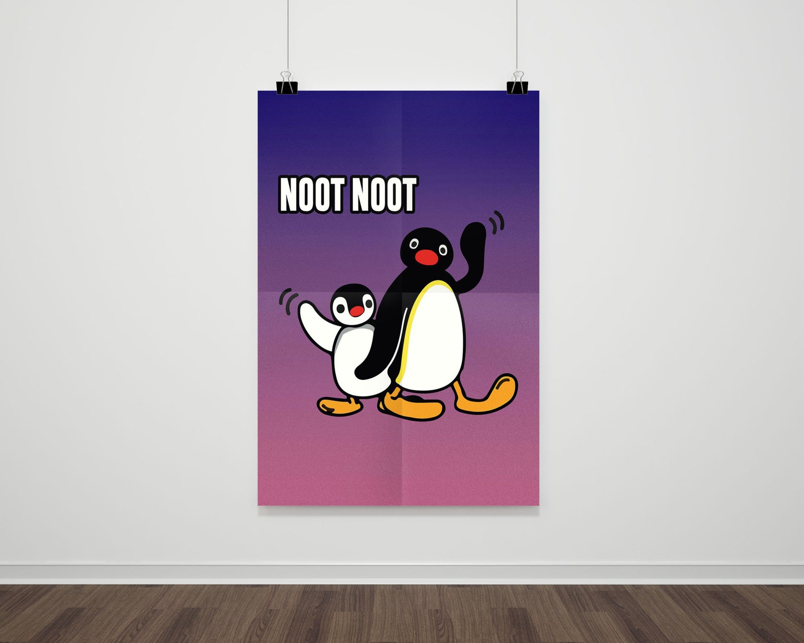 Noot Noot Pingu Poster Funny Pinguin Funny Memes Funny Present - Etsy