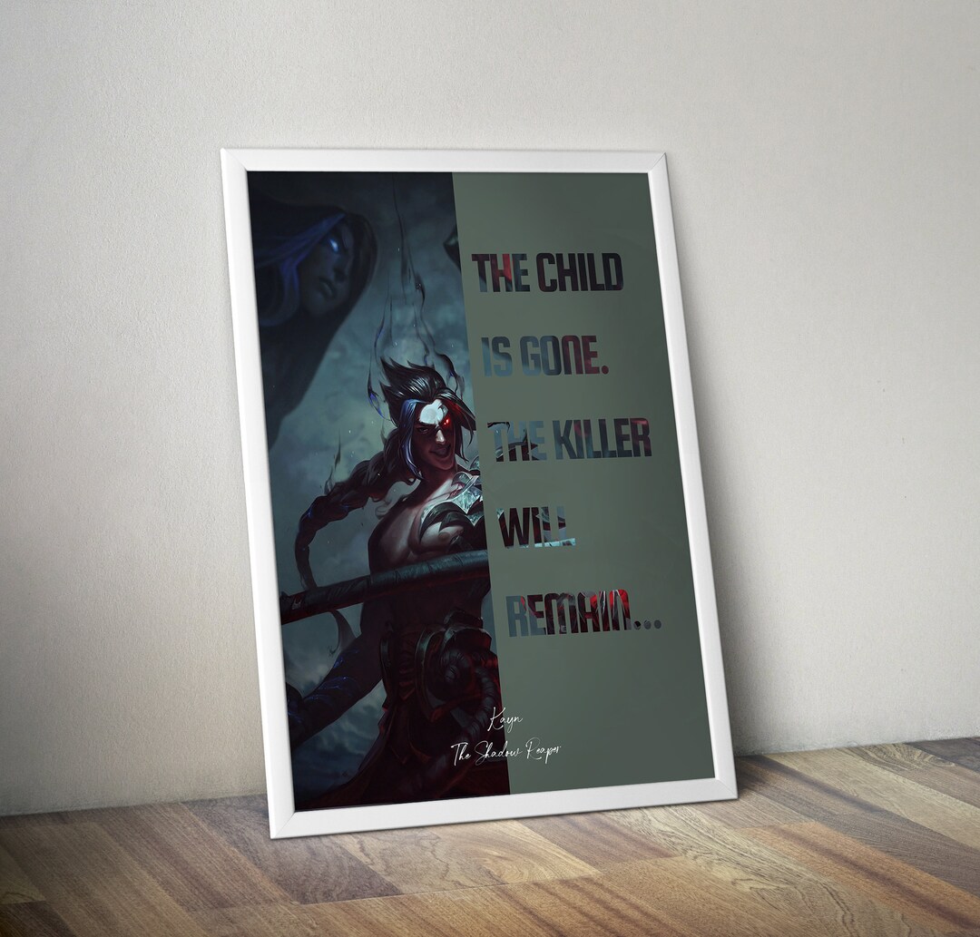 Kayn League of Legends Poster: the Shadow Reaper, Gamer Room Decor - Etsy