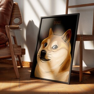 Doge Meme Poster Funny Memes Funny Present Meme Poster Funny Poster ...