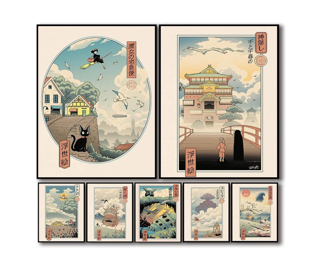 Studio Ghibli Poster-7 Models Exclusive Collection-spirited Away Art ...