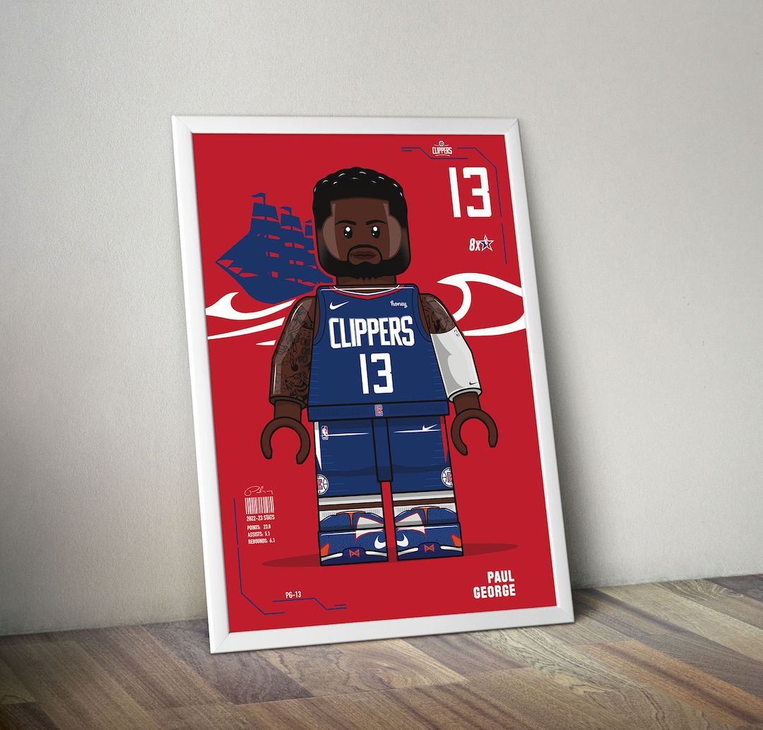 Paul George Poster for Sports Fan Basketball Poster NBA Poster Wall Art ...