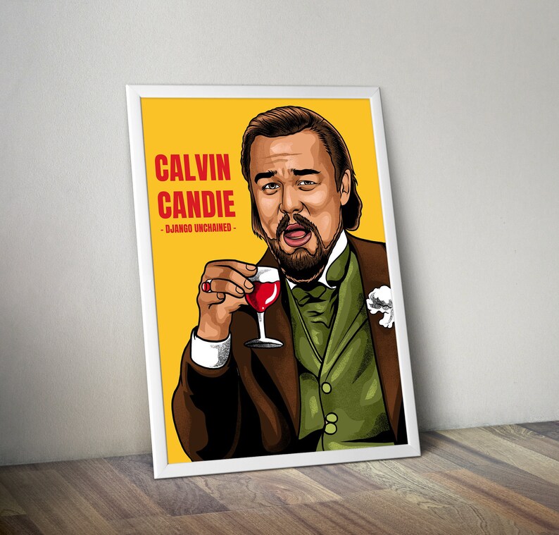 Leo Meme Poster Calvin Candie Memes Funny Present Meme Poster Etsy