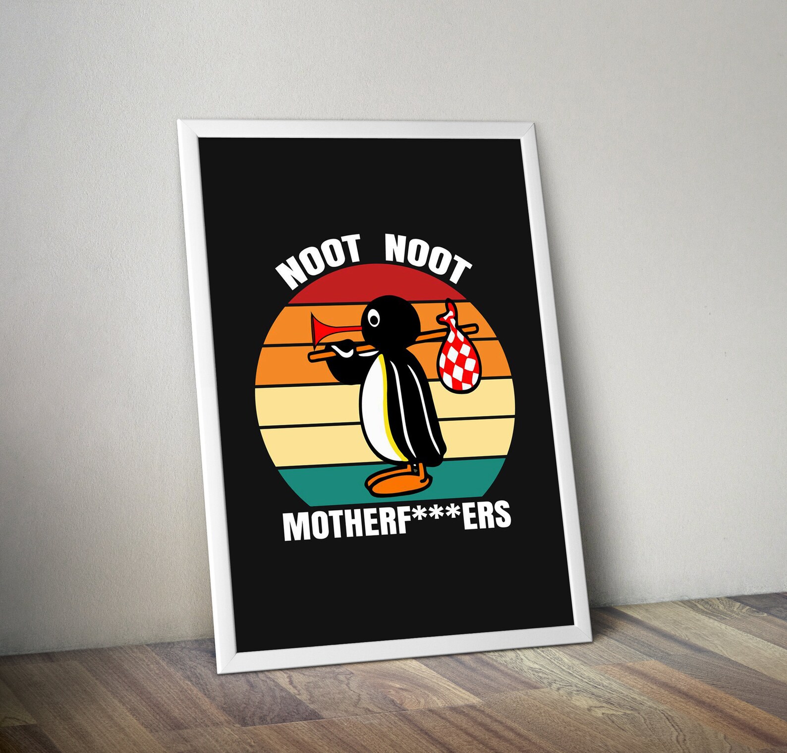 Noot Noot Pingu Poster Funny Pinguin Funny Memes Funny Present Meme ...