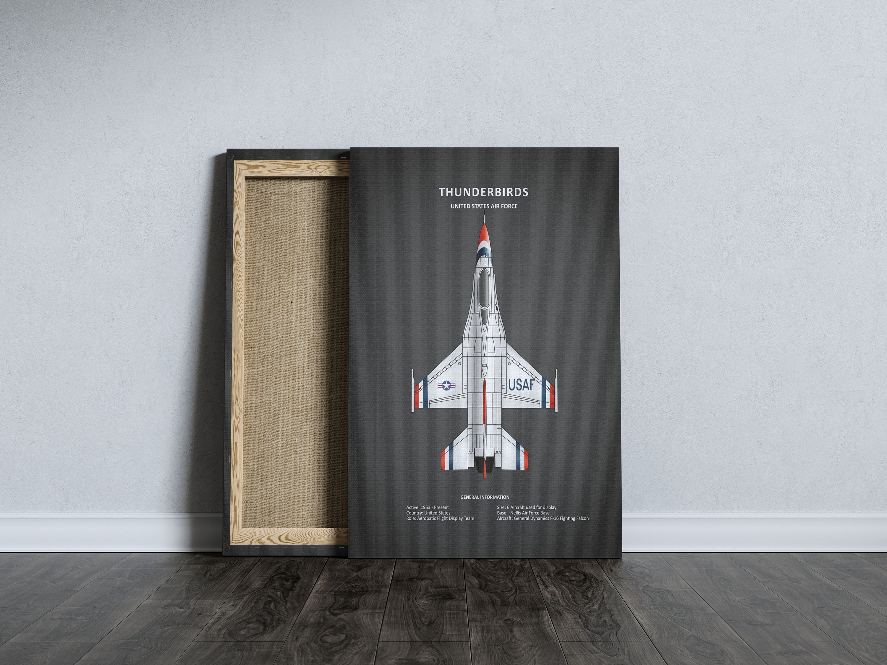 The USAF Thunderbirds Aircraft Poster Aviation Art Airplane - Etsy