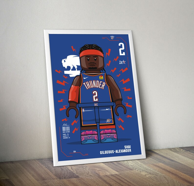 Shai Gilgeous-alexander Poster for Sports Fan Basketball Poster NBA ...