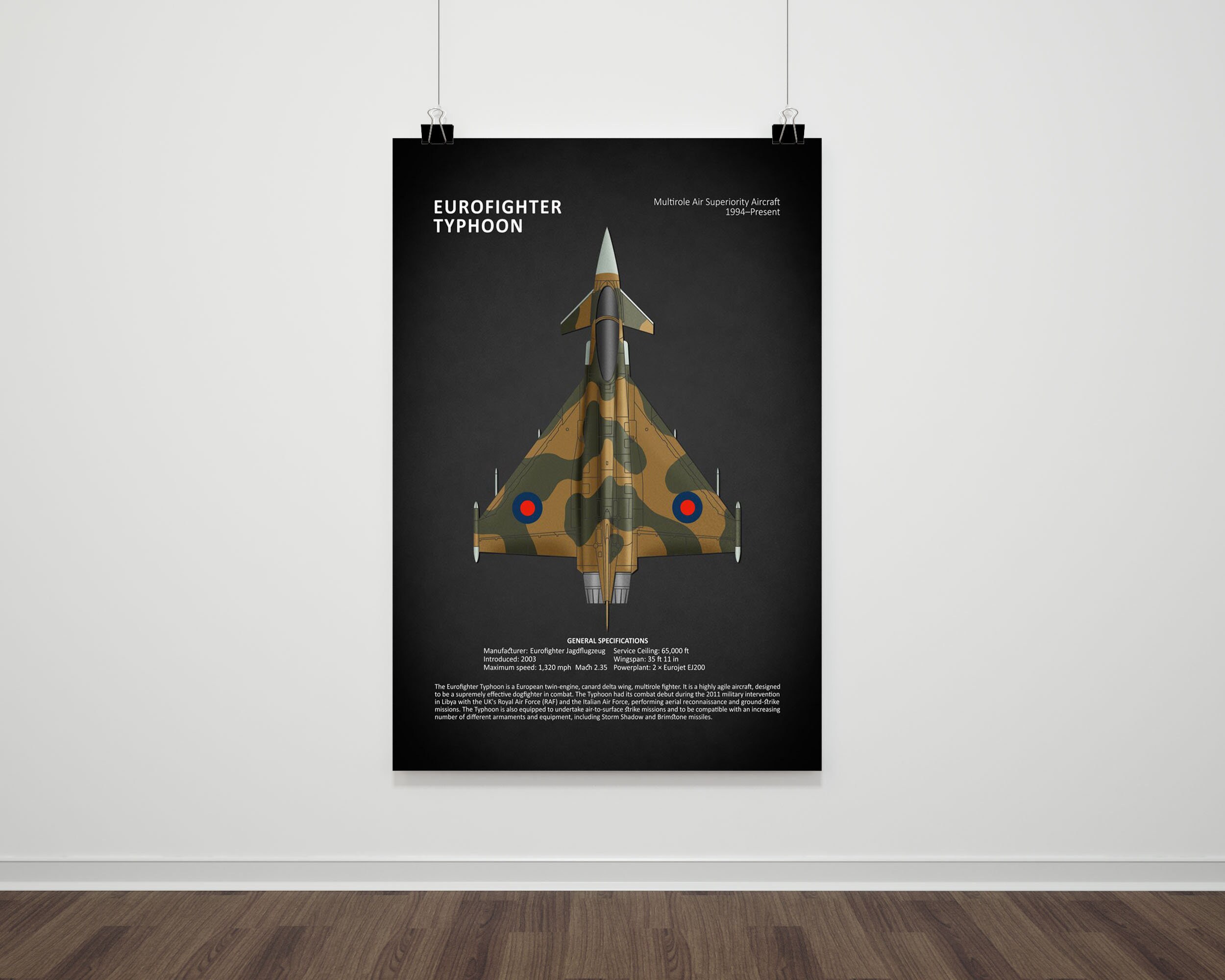 Eurofighter Typhoon Aircraft Poster: Vintage Aviation Art - Etsy