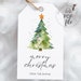 Merry Christmas Gift Tag | Printable Christmas Tree Favor Tag ...