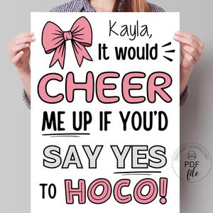 Cheer Hoco Proposal Sign - Etsy