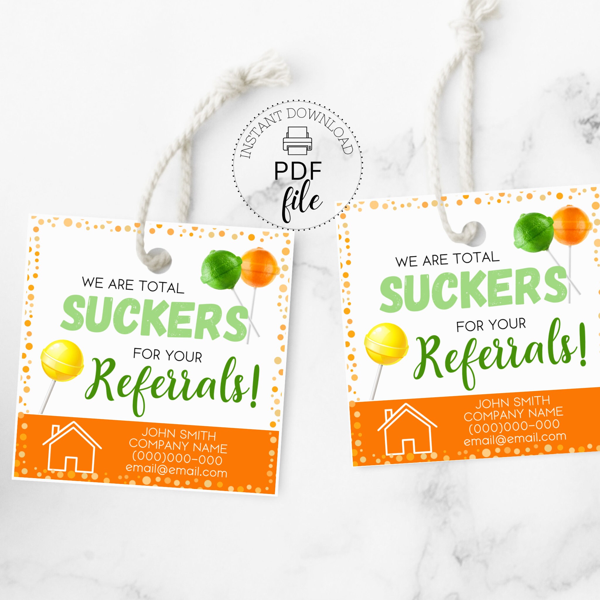 Candy Realtor Pop by Tags We Are Total Suckers for Your Referrals Tag ...