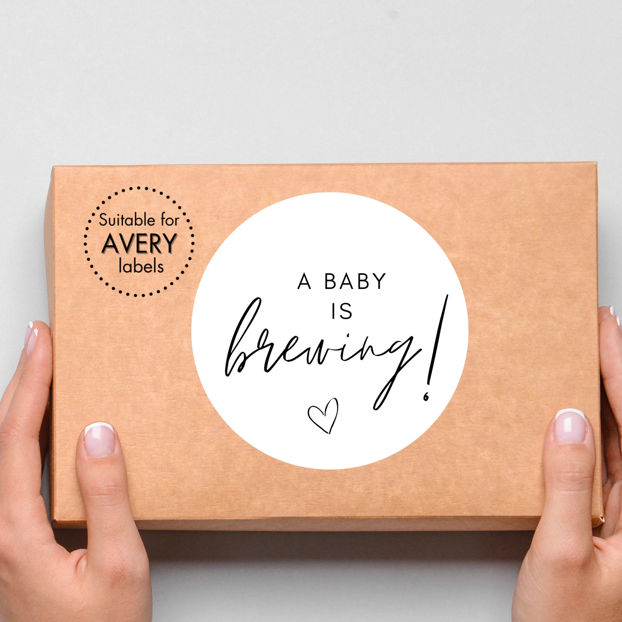 A Baby is Brewing! Labels | Printable Baby Shower Favor Round Gift Tags ...