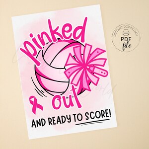 Printable Volleyball Pink Out Game Day Tags, Pinked Out and Ready to ...