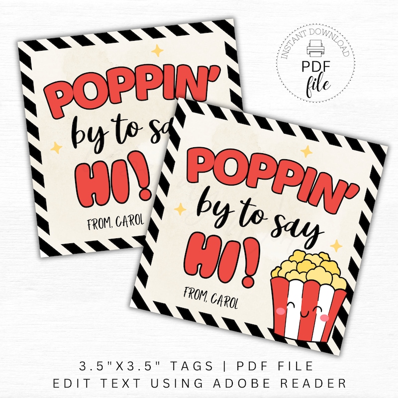 Popcorn Tags - Etsy