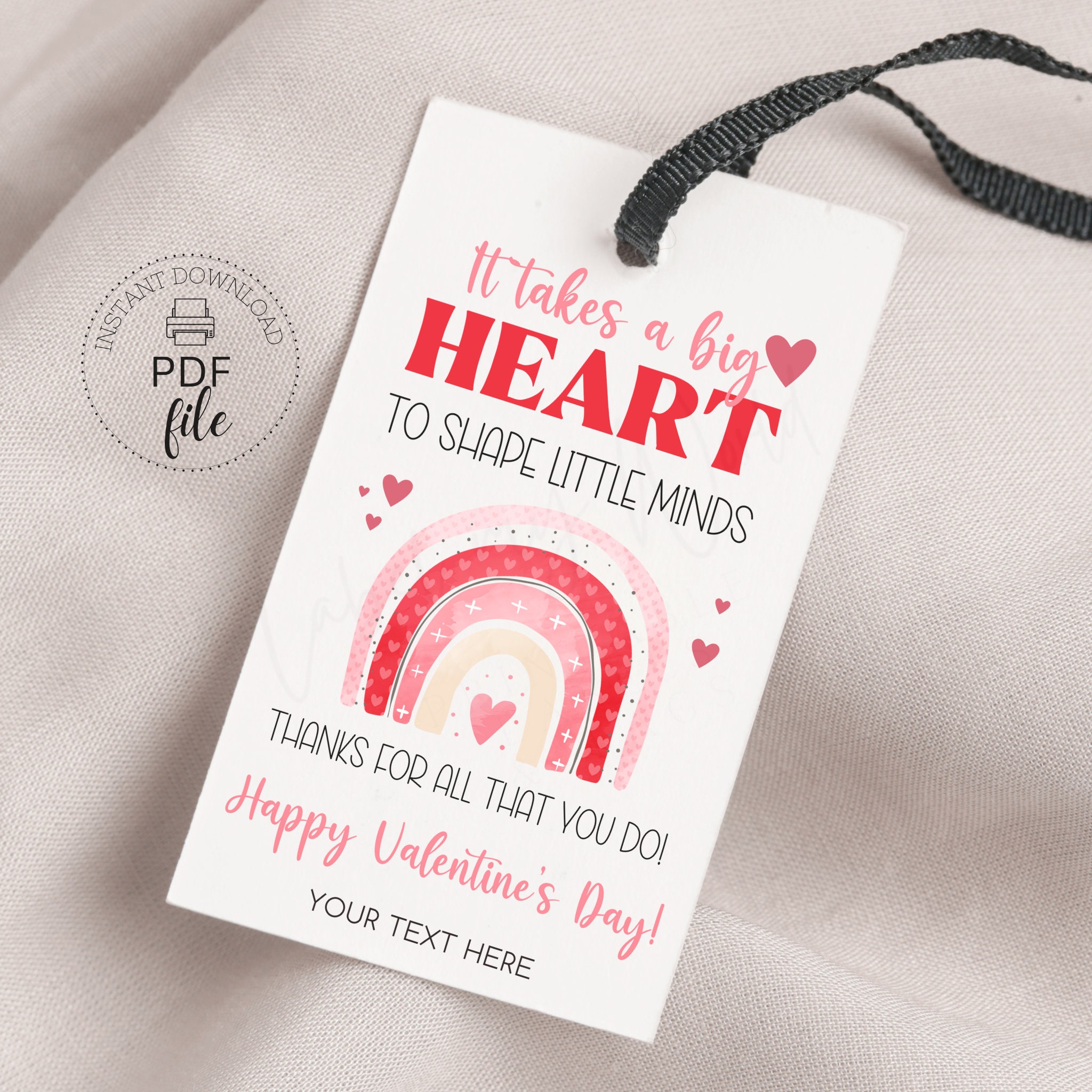 It Takes a Big Heart to Shape Little Minds Valentine's Day Teacher Gift ...
