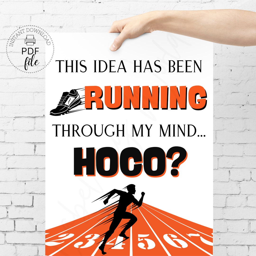 Printable Track and Field Proposal Sign, This Idea Has Been Running ...