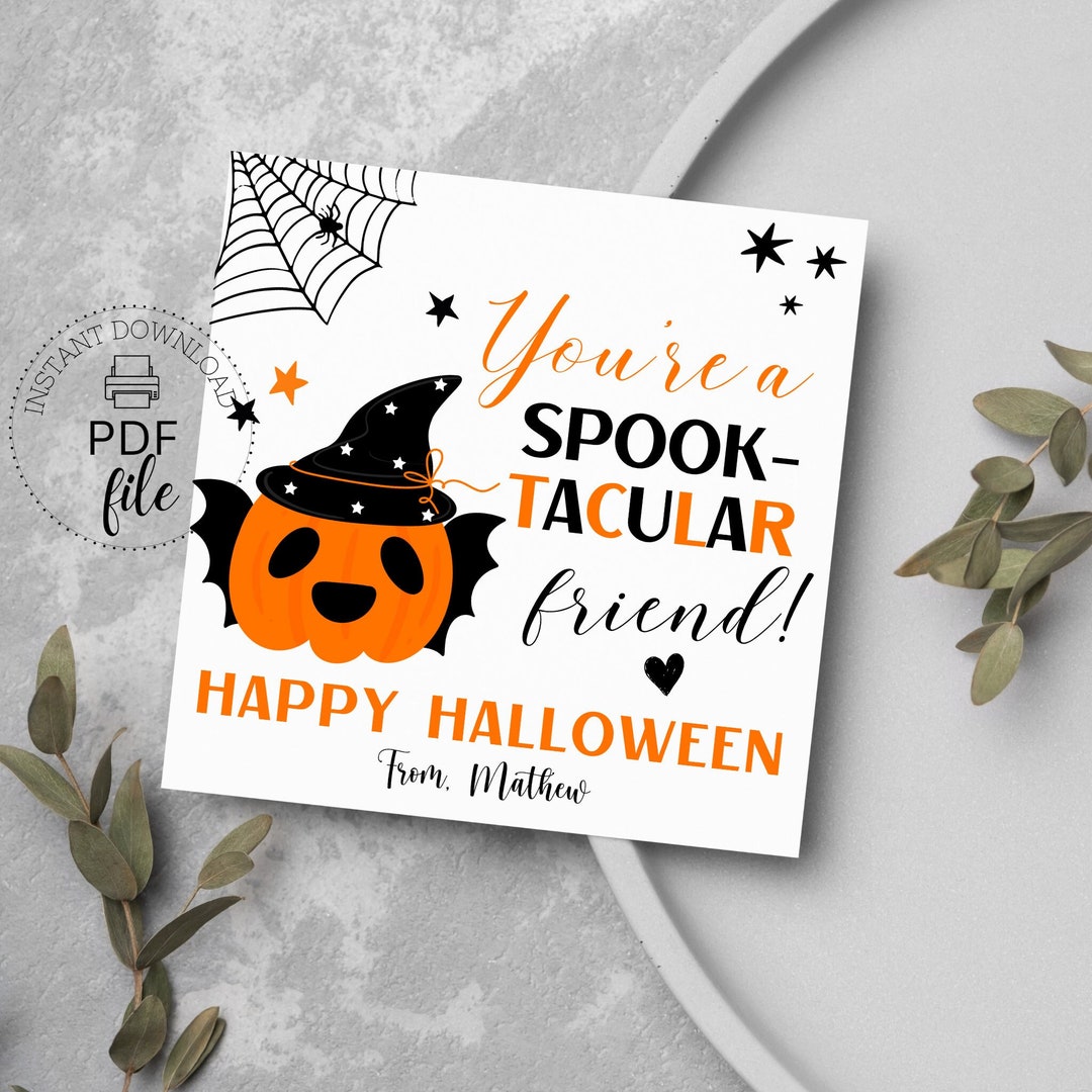 Halloween Treat Tag | Printable Treat Bag Halloween Tag | Personalized ...