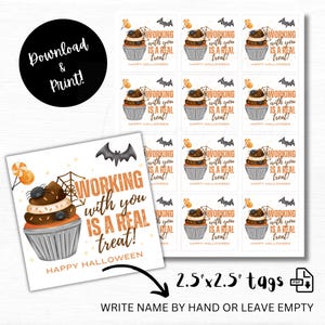 Halloween Appreciation Treat Tag | Printable Working With You is a Real ...
