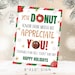 Printable Christmas Donut Sign | Holiday Party You Donut Know How Much ...