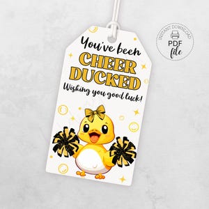Printable Cheer Duck Tag, You've Been Cheer Ducked Wishing You Good ...