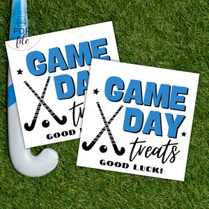 Printable Field Hockey Game Day Tags | Game Day Treats Good Luck Gift ...